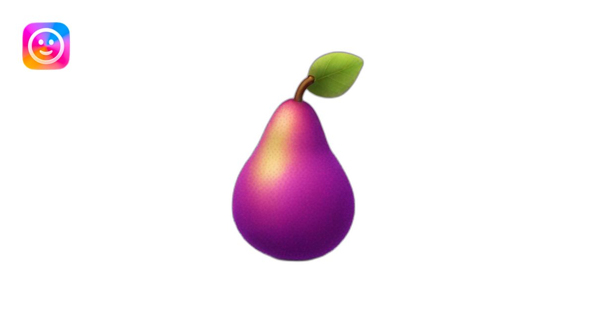 Fuzzy purple pear emoji | AI Emoji Generator