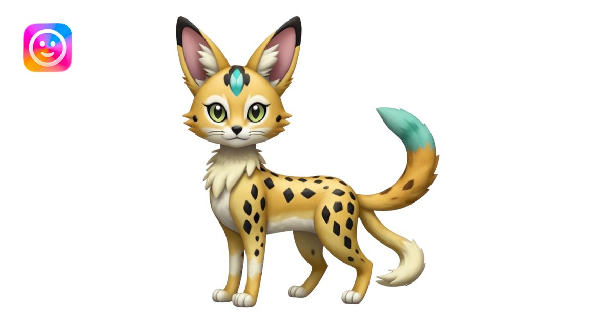 Meloetta-Vernid-Trico-Sergal-Serval-Pokémon-Fakémon-creature emoji | AI ...