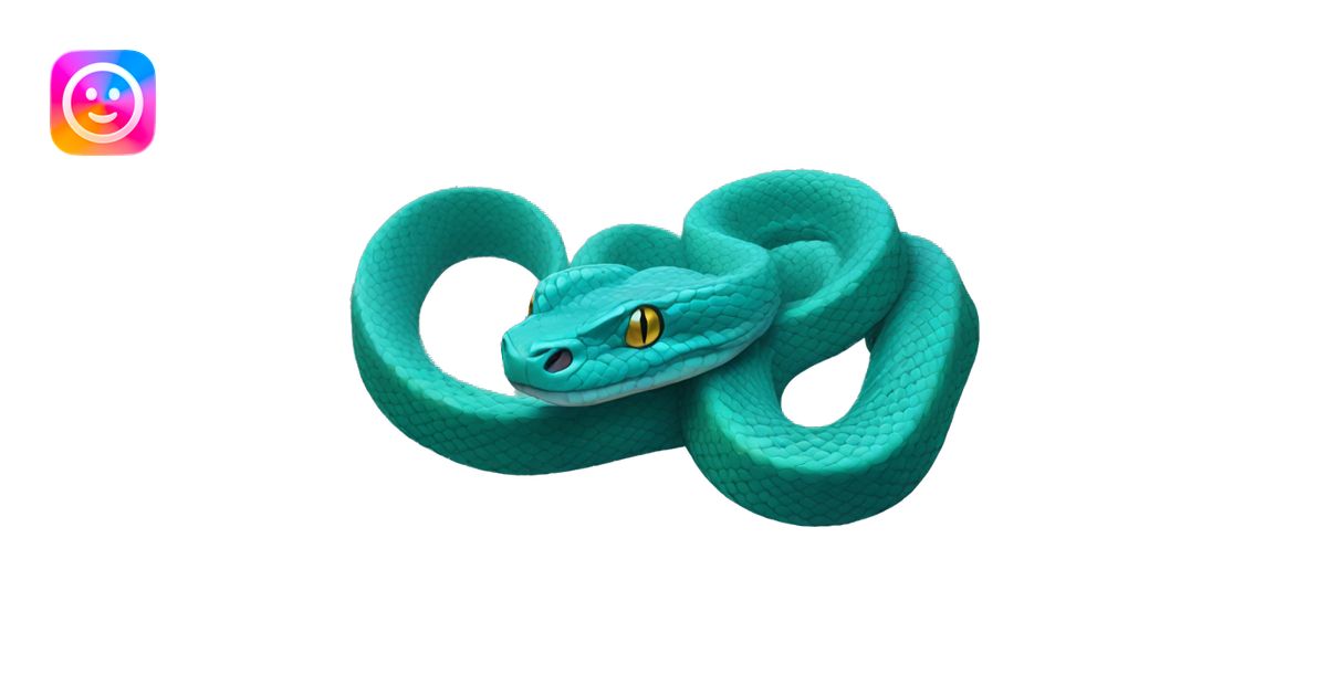 Blue Pit viper emoji | AI Emoji Generator