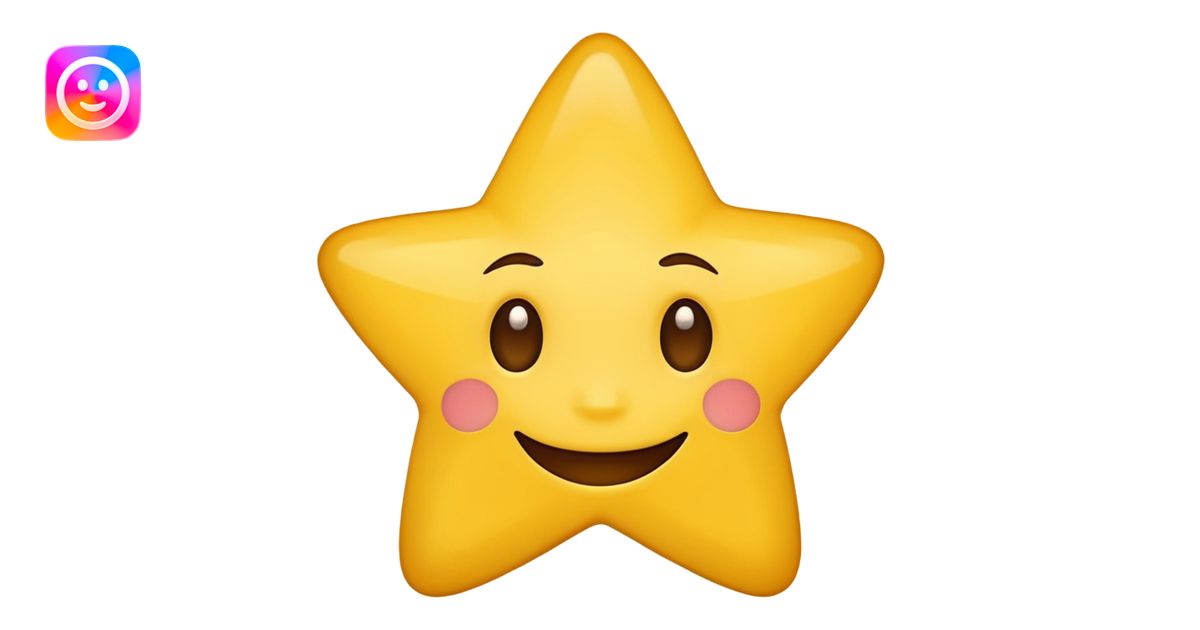 a star with a happy face, simple emoji style emoji | AI Emoji Generator