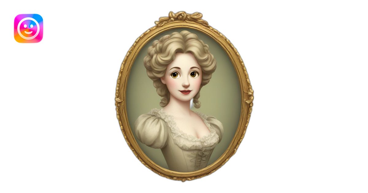 Victorian era cameo without people emoji | AI Emoji Generator