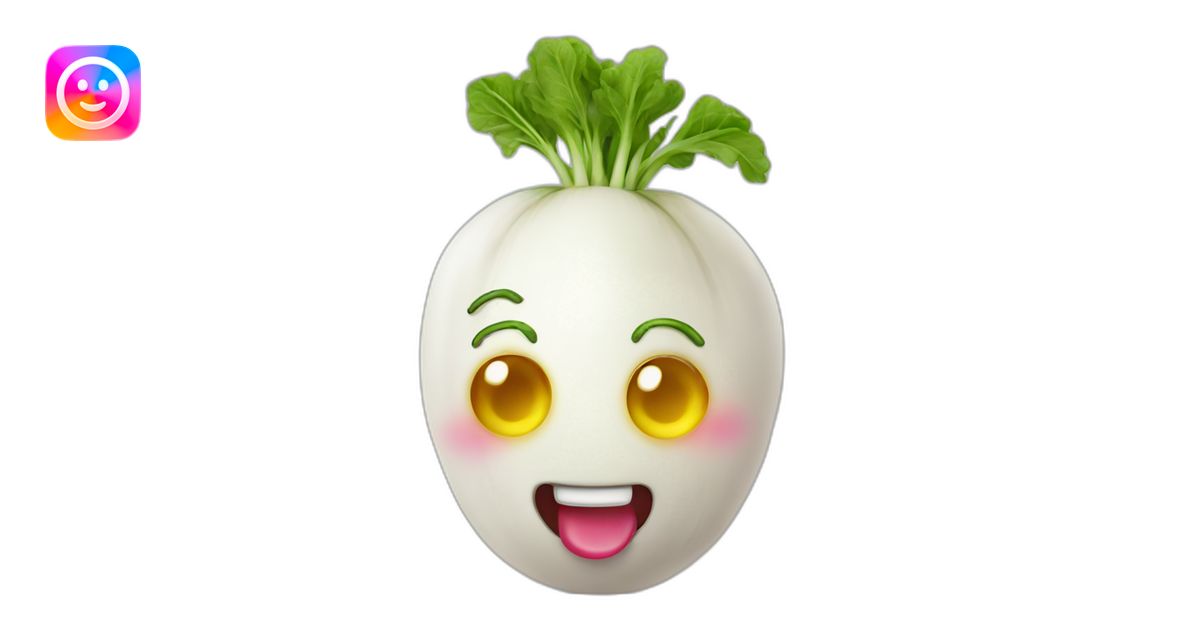 radish with face emoji | AI Emoji Generator