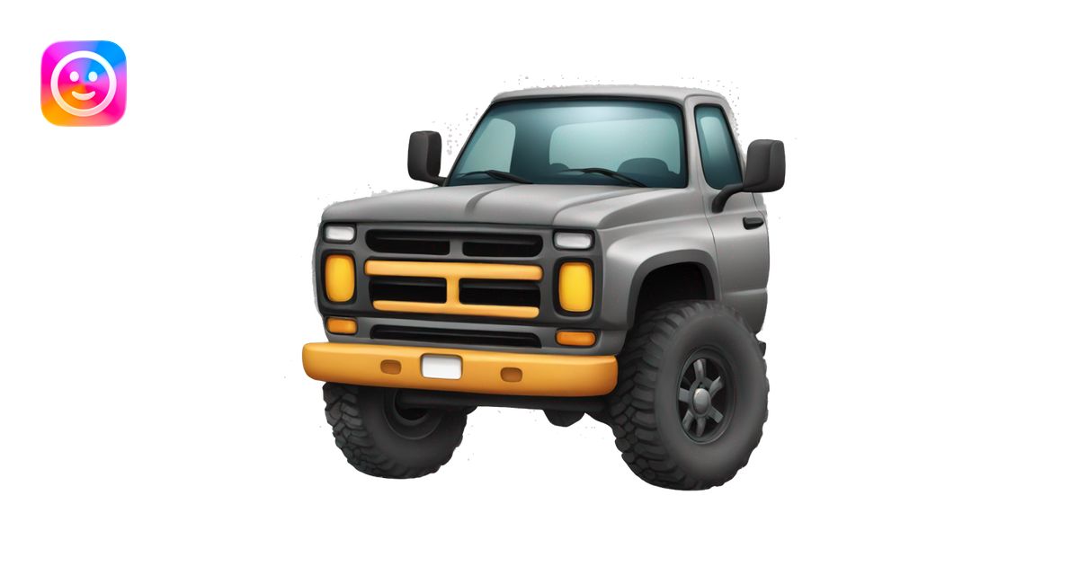 Lifted truck emoji | AI Emoji Generator