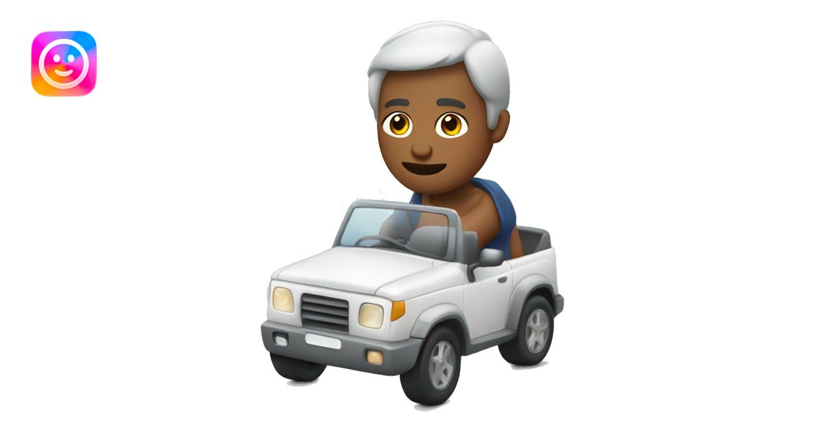Créa un emoji manejando carro emoji | AI Emoji Generator