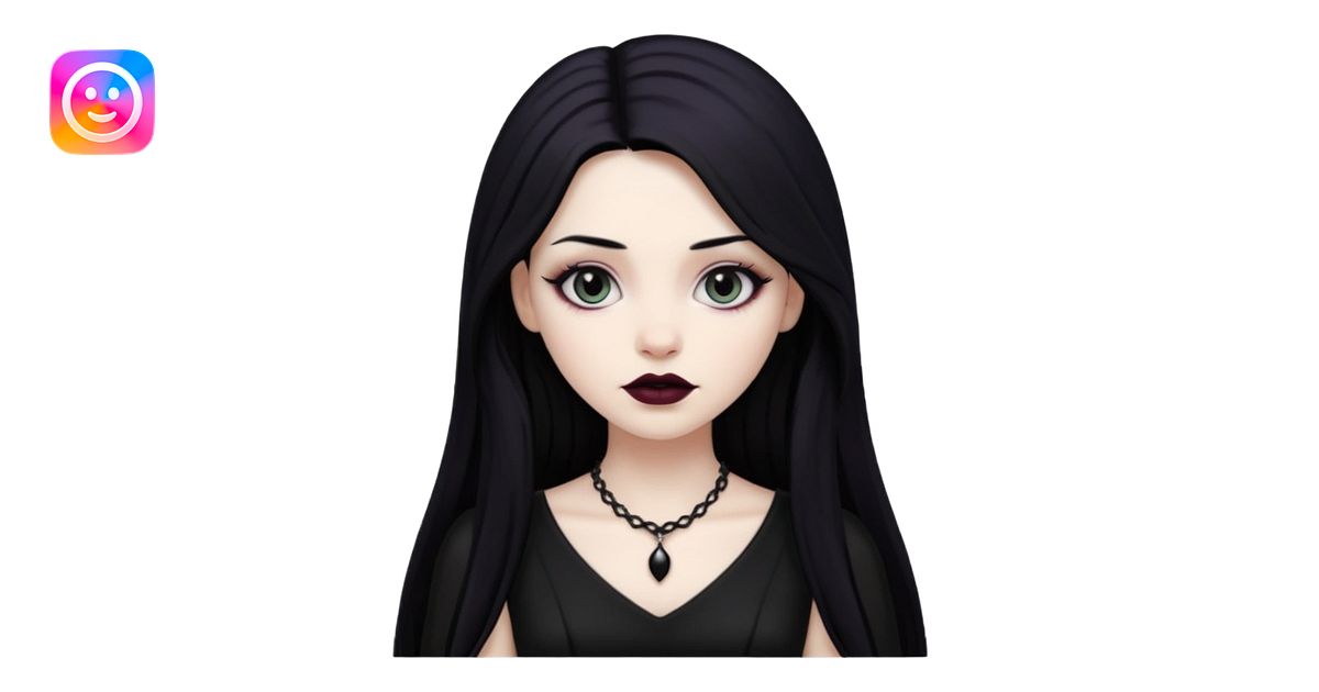 Goth female emoji | AI Emoji Generator