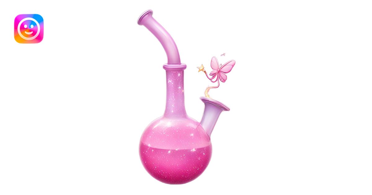 Pink fairy themed bong emoji | AI Emoji Generator