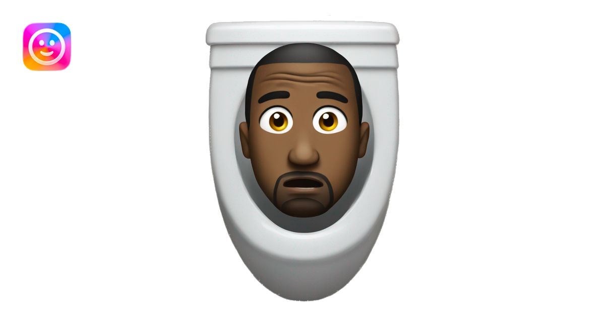 Kanye west face coming out of toilet emoji | AI Emoji Generator