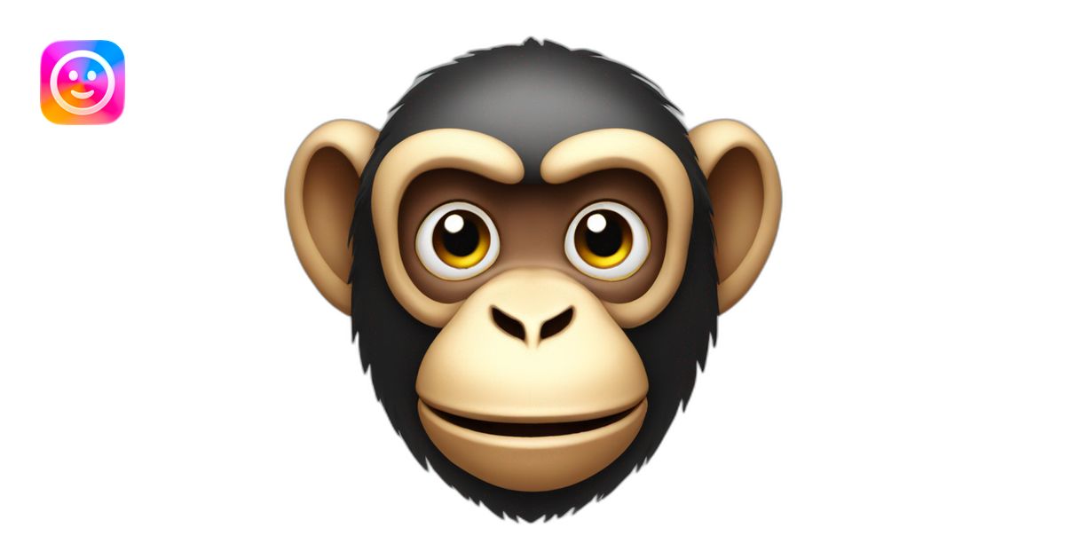 Funny looking monkey emoji | AI Emoji Generator