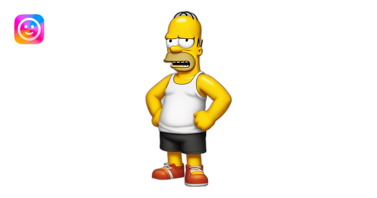 Homer simpson faisant de la boxe emoji | AI Emoji Generator