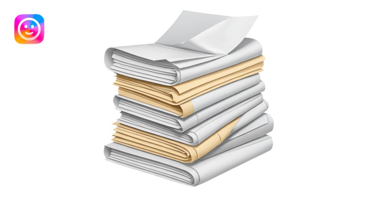 Pile of papers emoji | AI Emoji Generator