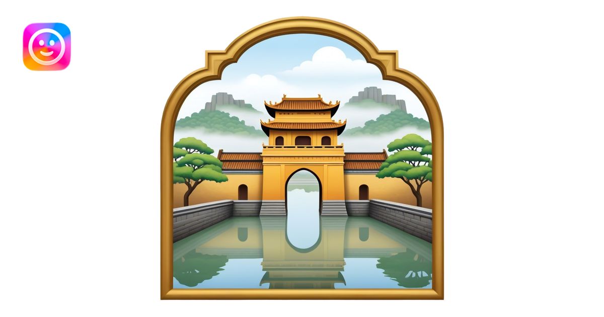Cinematic Realistic Imperial City of Hue Landmark Emoji, capturing the ...