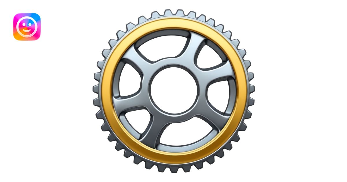 gear with infinity loop inside emoji | AI Emoji Generator