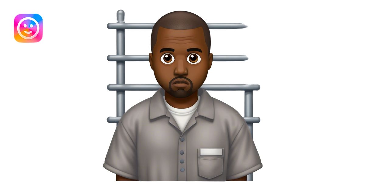 kanye west as a prison inmate emoji | AI Emoji Generator