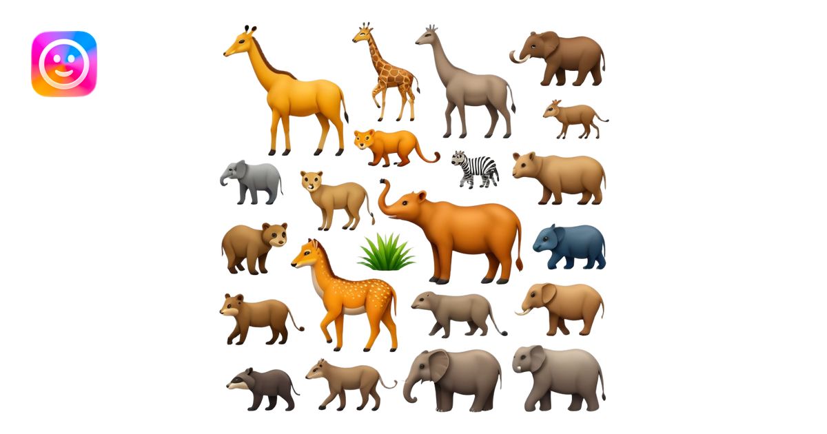 Wild animals emoji | AI Emoji Generator