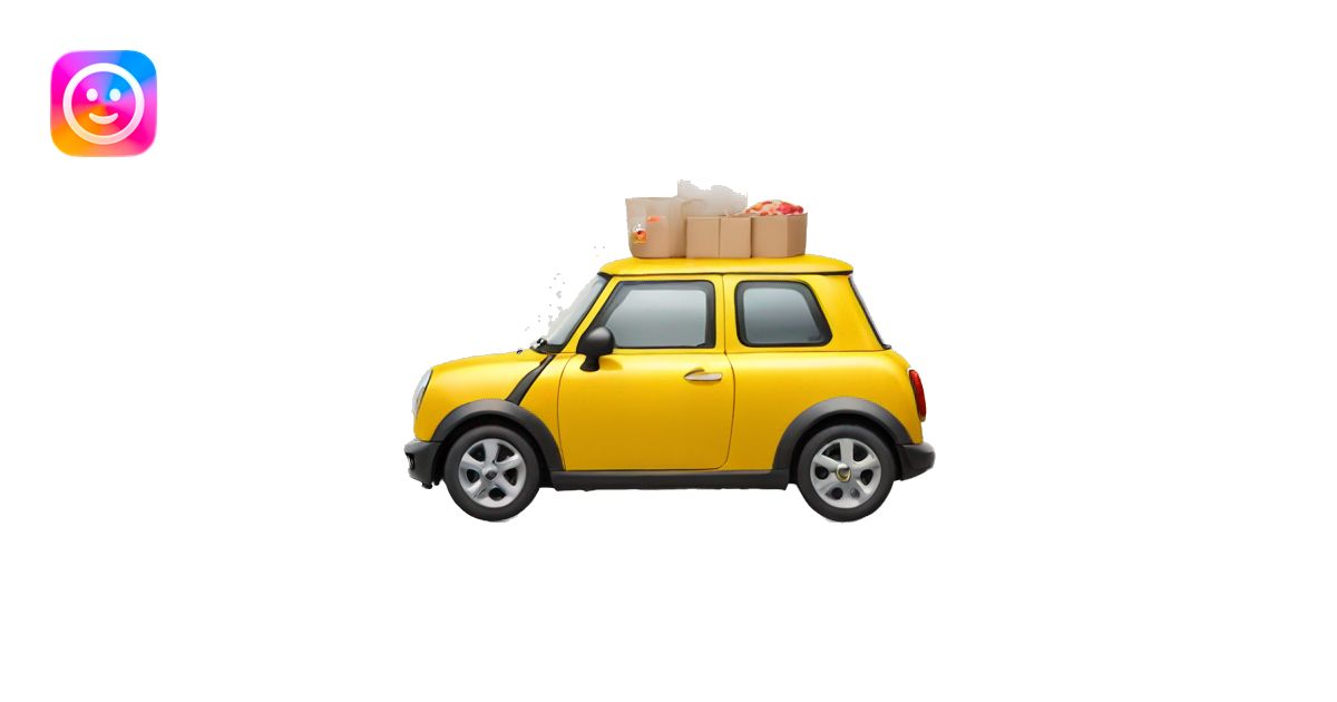 mini delivery car with food emoji | AI Emoji Generator