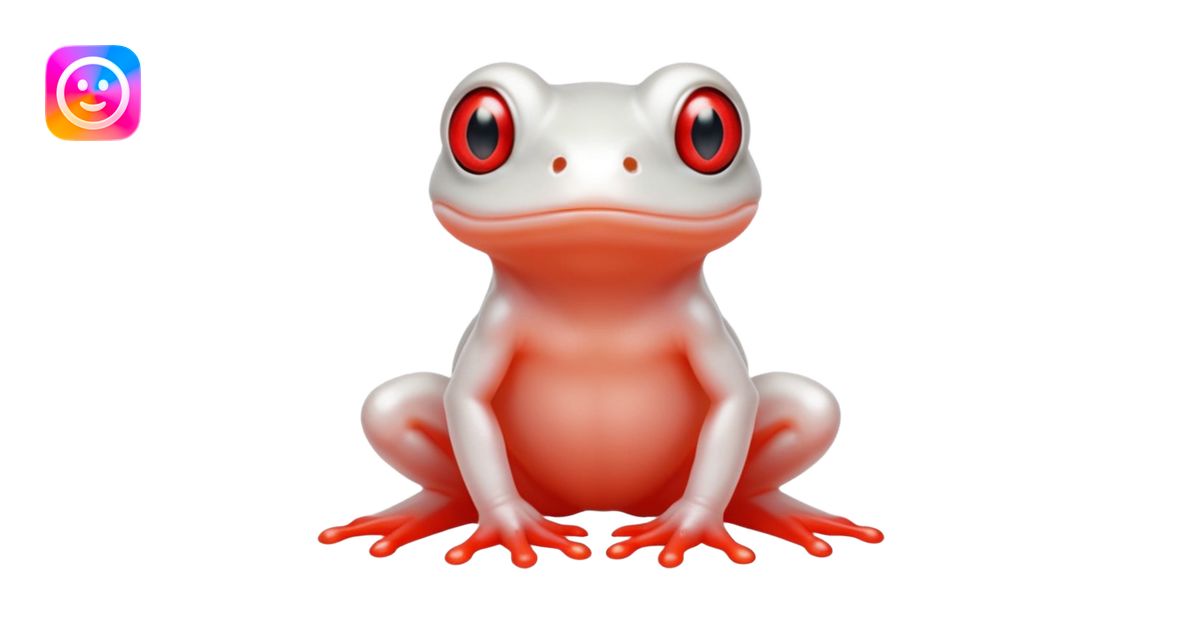 Albino dwarf frog emoji | AI Emoji Generator
