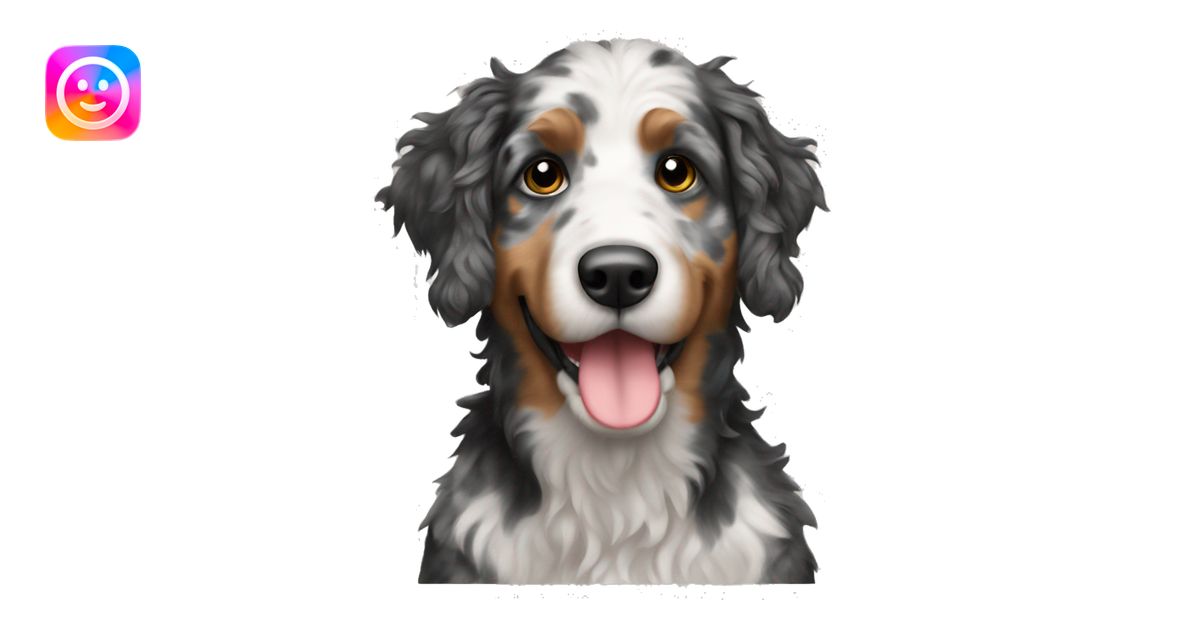 Spotted Aussie Doodle emoji | AI Emoji Generator