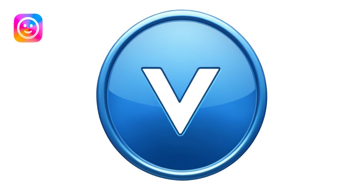 blue tic verify badge emoji | AI Emoji Generator