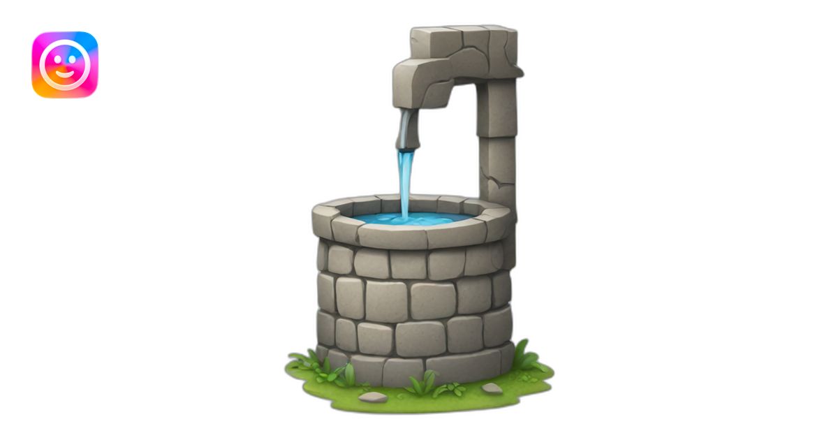 a water well made out of stone emoji | AI Emoji Generator