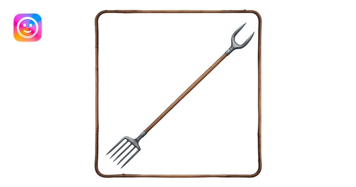 a three pronged farmer's pitchfork emoji | AI Emoji Generator