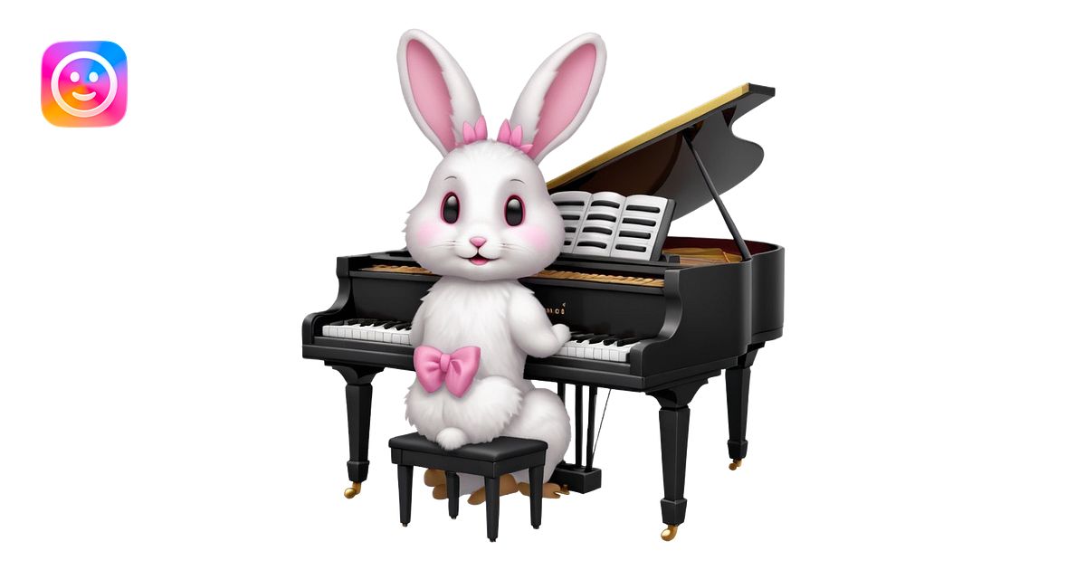 rabbit playing piano emoji | AI Emoji Generator