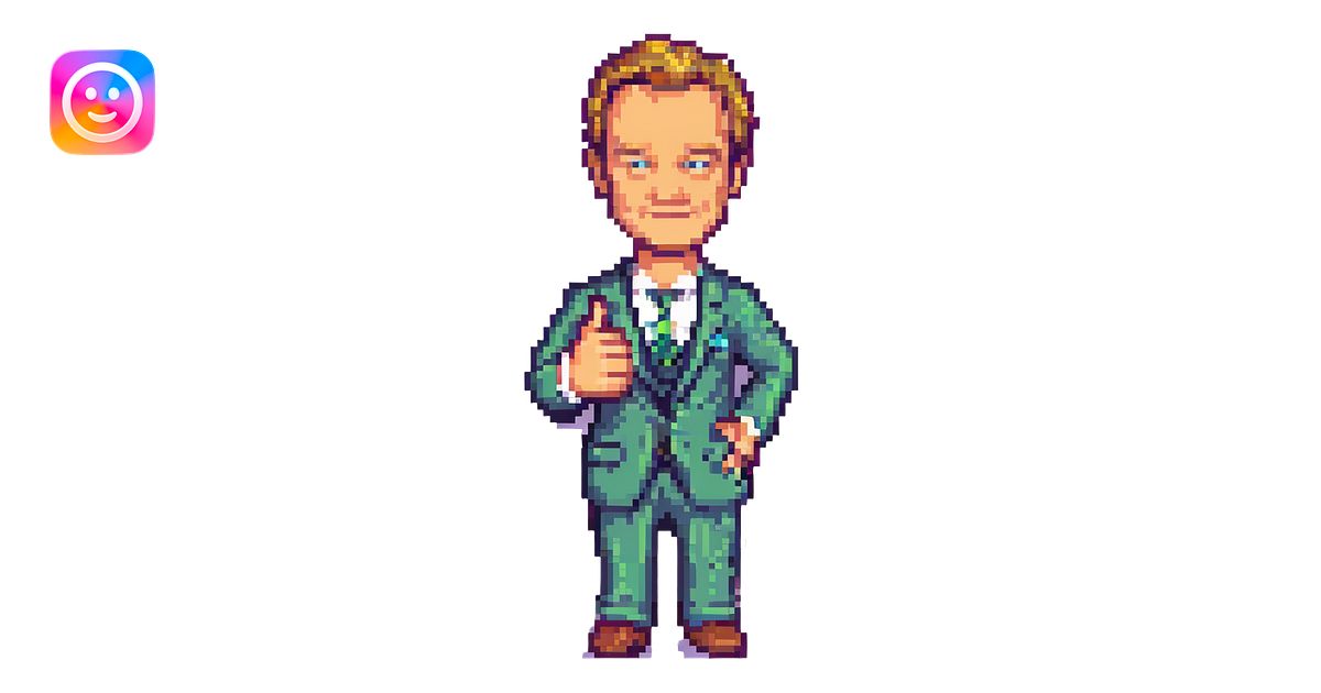Barney Stinson from How I Met Your Mother, giving a thumbs up, pixel ...