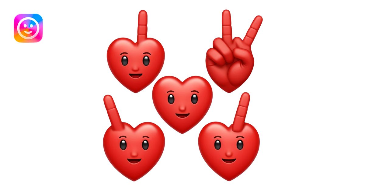 Heart with middle finger emojis emoji | AI Emoji Generator