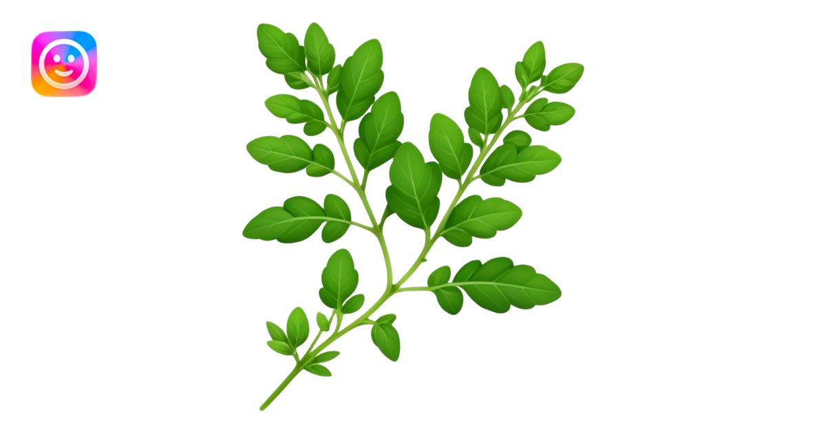 Cinematic Realistic Oregano Emoji, Bold and aromatic, with dark green ...