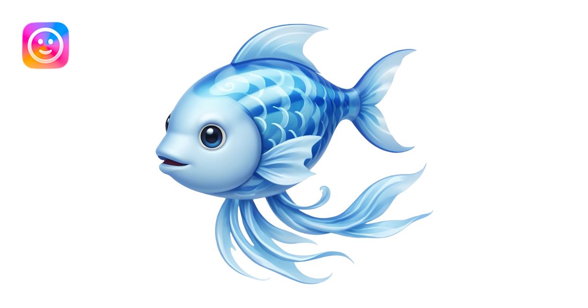 air elemental fish with wind effects emoji | AI Emoji Generator