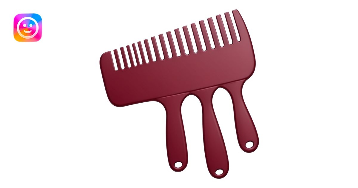 burgundy comb emoji | AI Emoji Generator