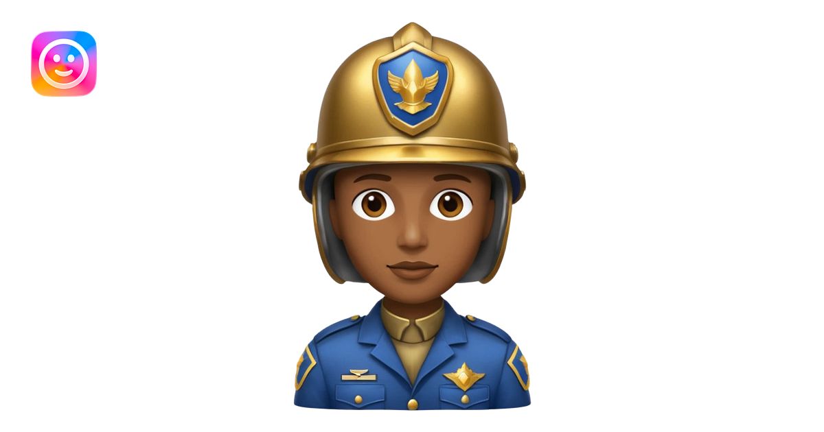 Casco con grado de sargento emoji | AI Emoji Generator