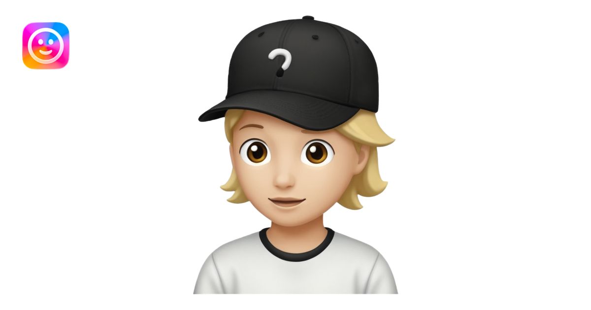 baseball hat in black emoji | AI Emoji Generator