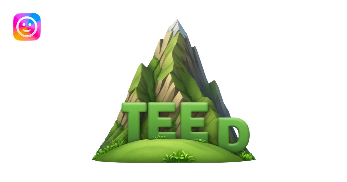 make me a emoji that has the name ted writen inside of a mountain range ...