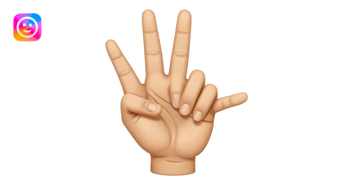 Westside twisted fingers hand sign emoji emoji | AI Emoji Generator