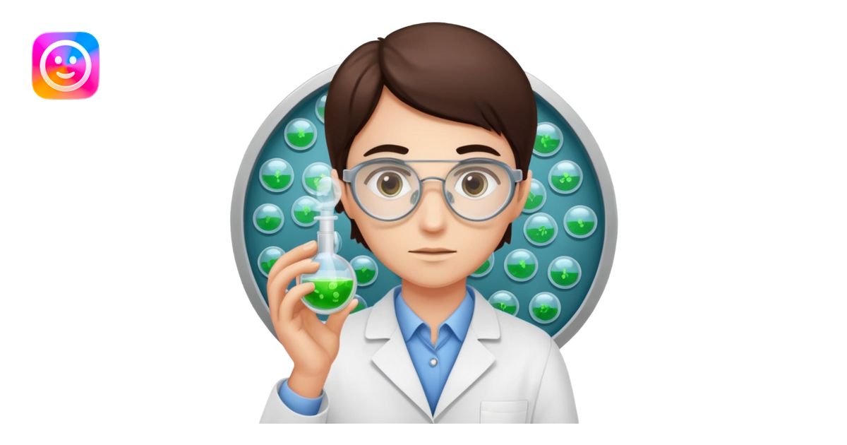 laboratory researcher analyzing dish. emoji | AI Emoji Generator