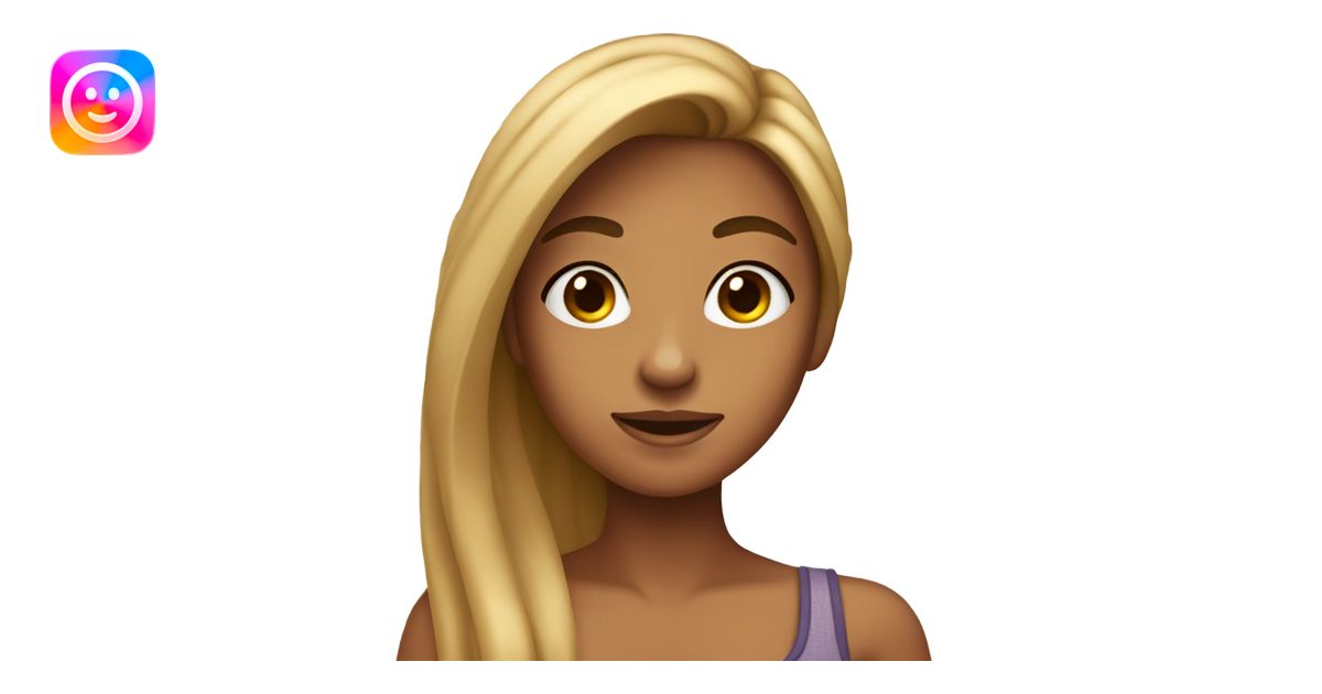 Girl with tan skin taking a selfie full body emoji | AI Emoji Generator