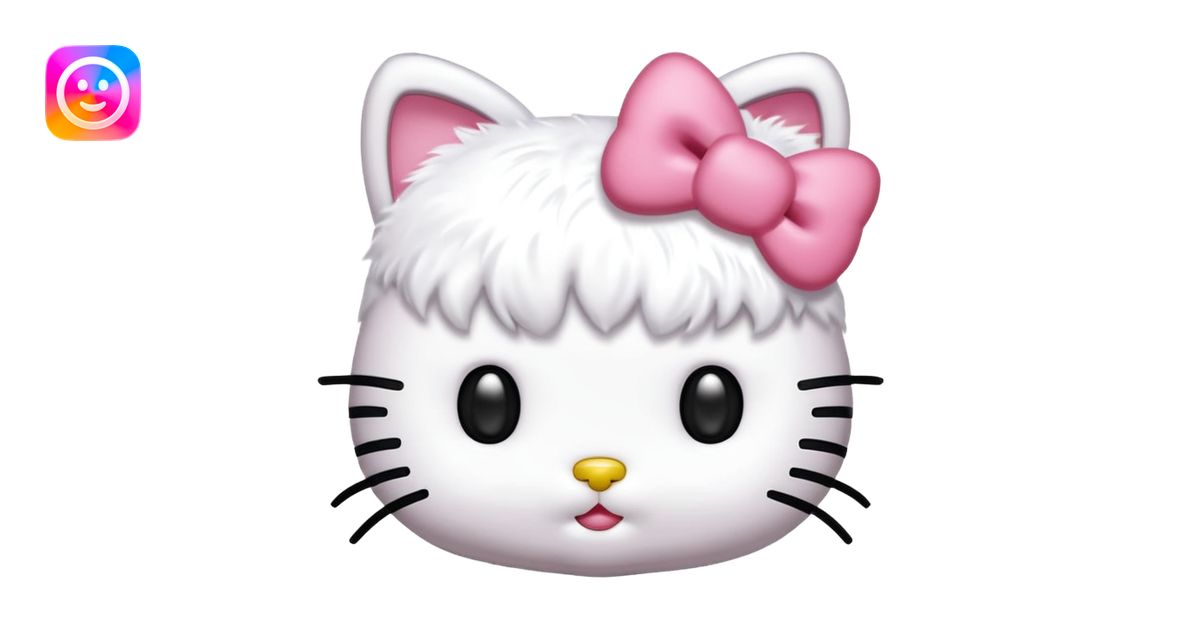 Hello kitty but without a mouth emoji | AI Emoji Generator