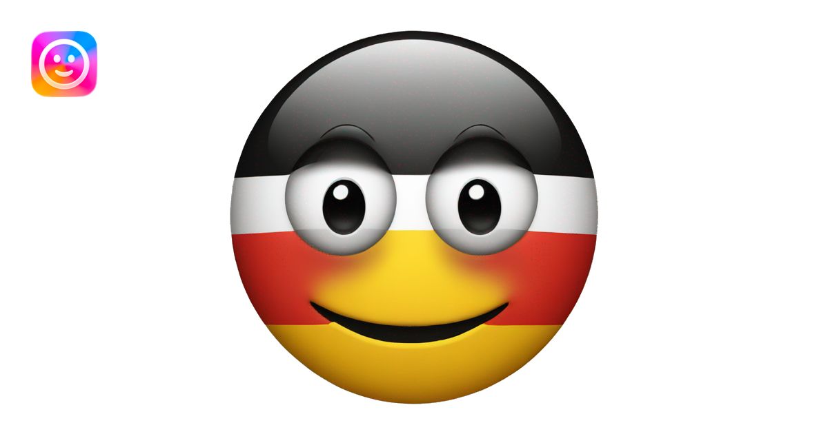 emoji smile but the smile is huge and creepy German flag emoji | AI ...
