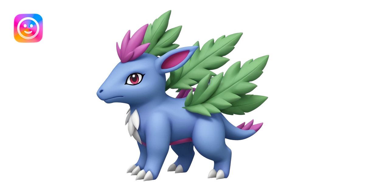 Mezprit-Shaymin-Palkia-Pokémon, full body emoji | AI Emoji Generator