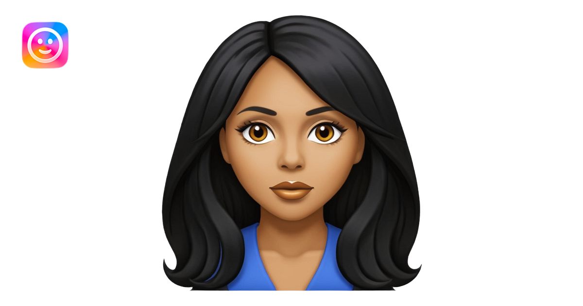 Deborah Cox with long hair emoji | AI Emoji Generator