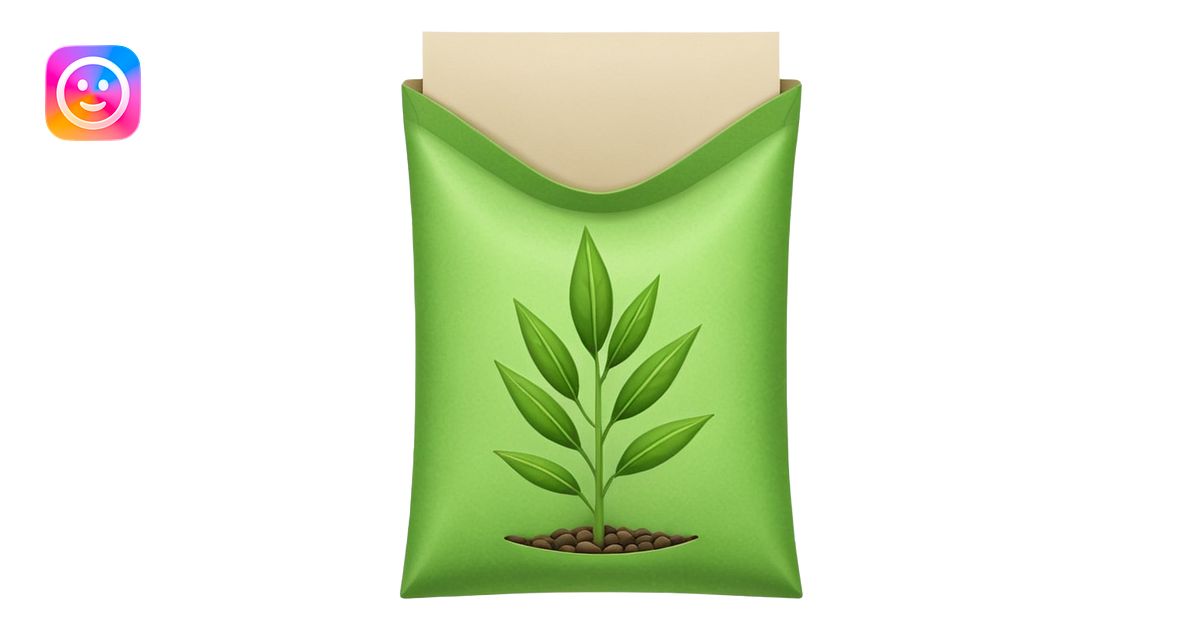 green seed packet pocket emoji | AI Emoji Generator