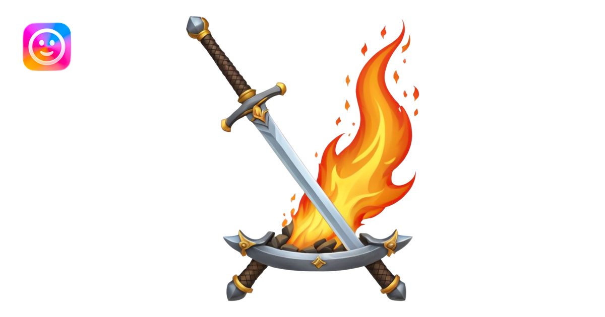 A sword forge emoji | AI Emoji Generator