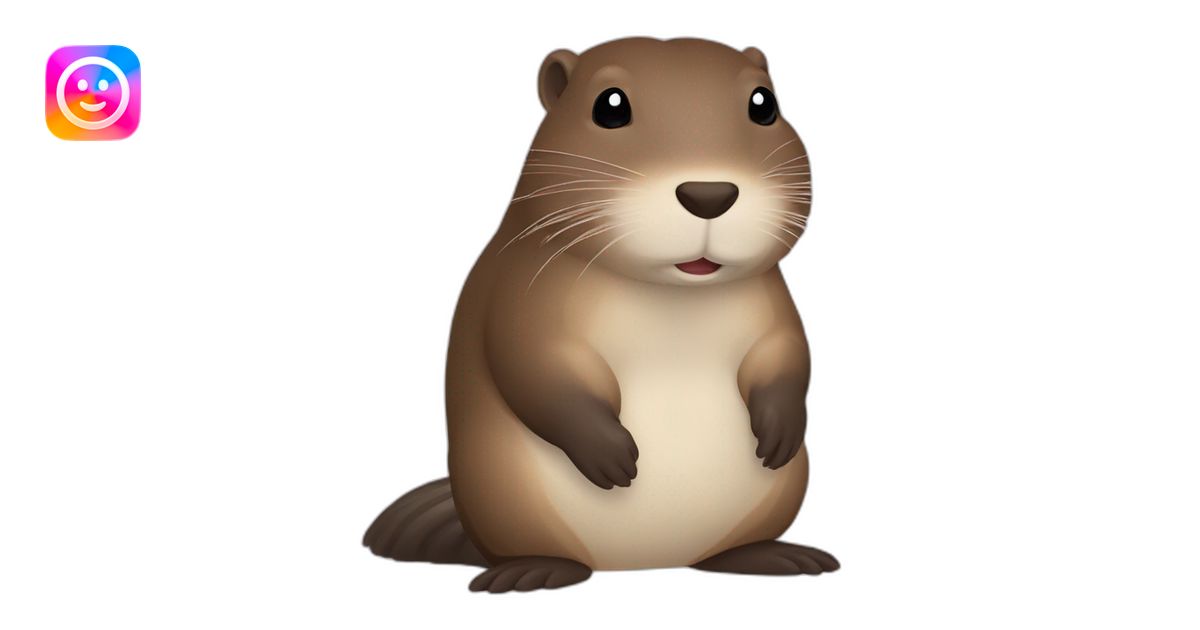 nutria con bata y cinta mentrica emoji | AI Emoji Generator