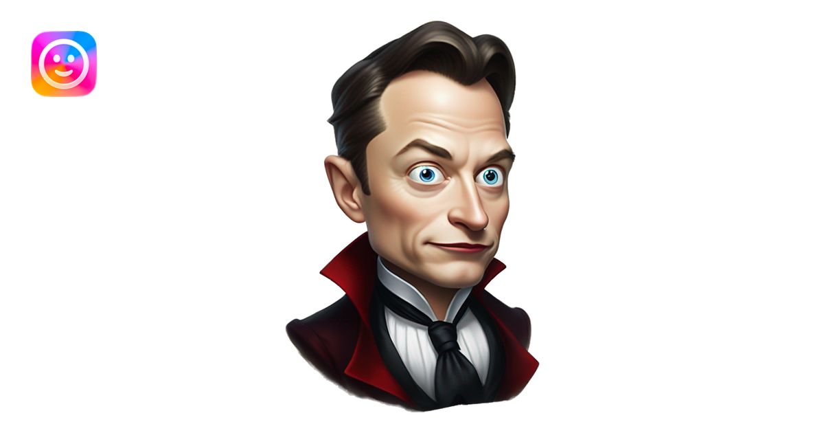 Devious Elon Musk vampire in Uncle Scrooge style, oil paint, mysterious ...