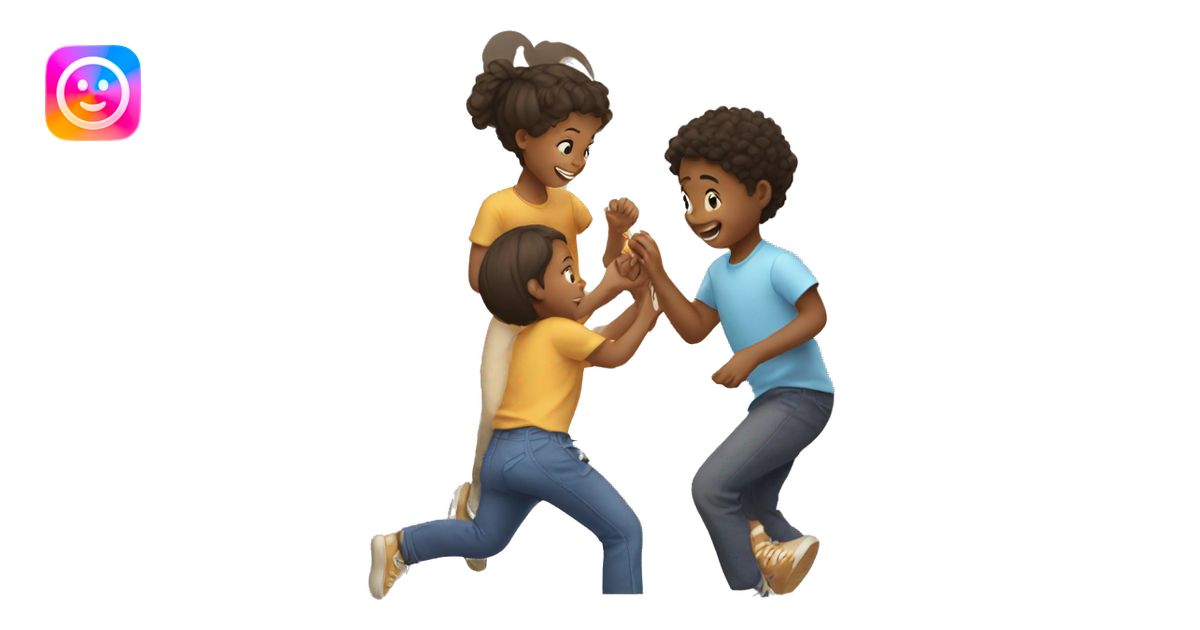 kids playing together emoji | AI Emoji Generator