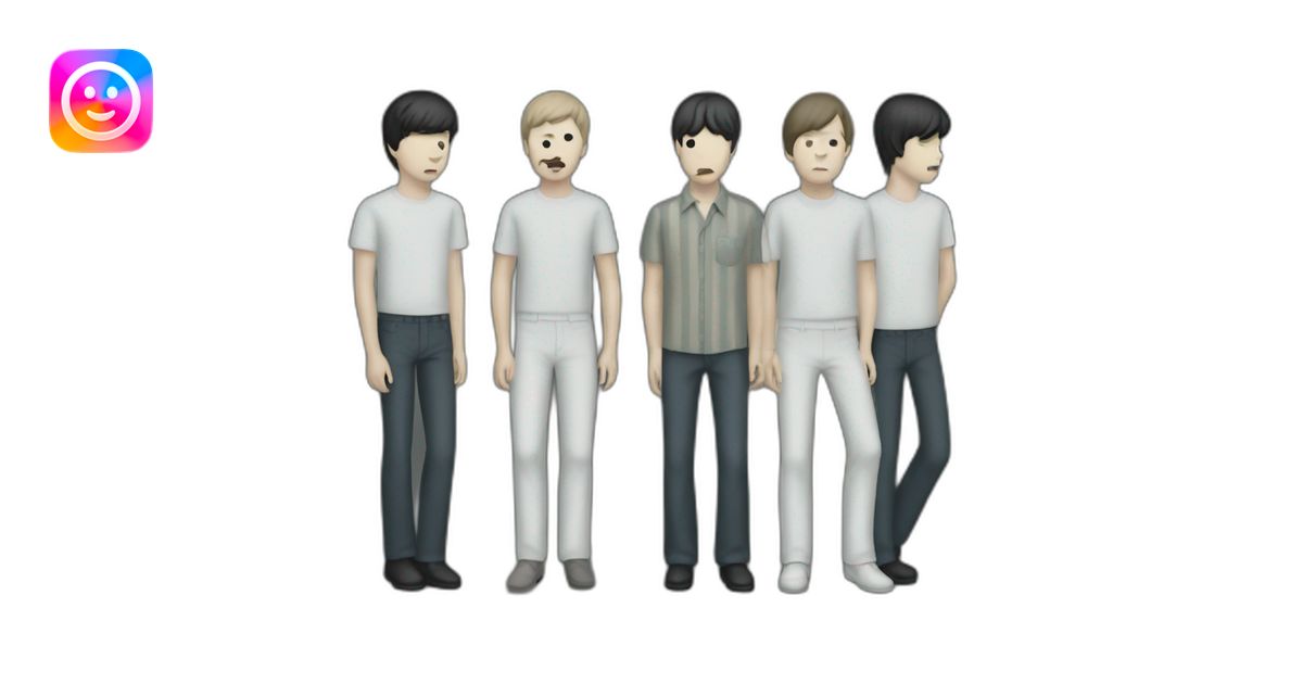 band Joy Division in 1979, playing, full body view emoji | AI Emoji ...