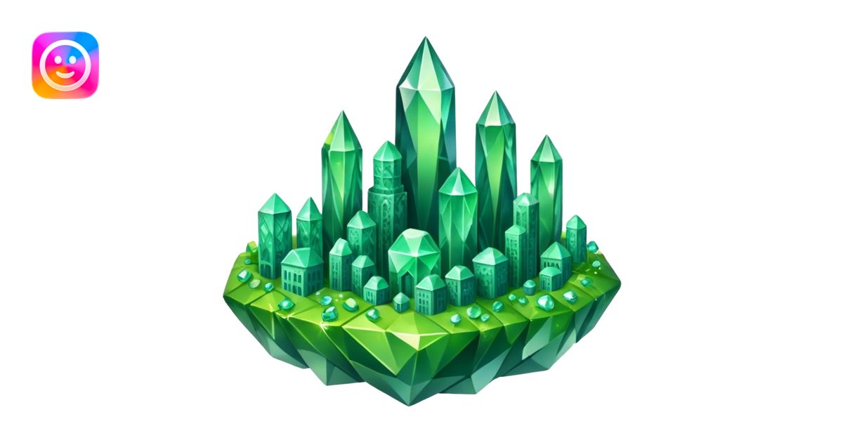green gem city emoji | AI Emoji Generator