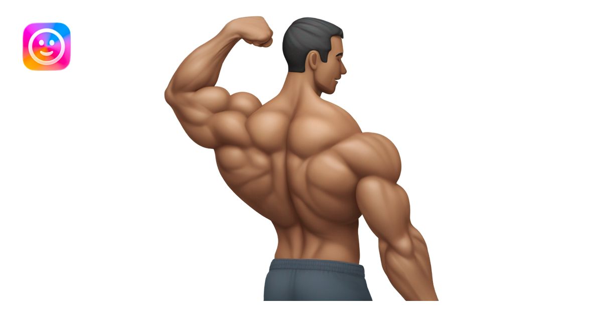 Triceps black emoji | AI Emoji Generator