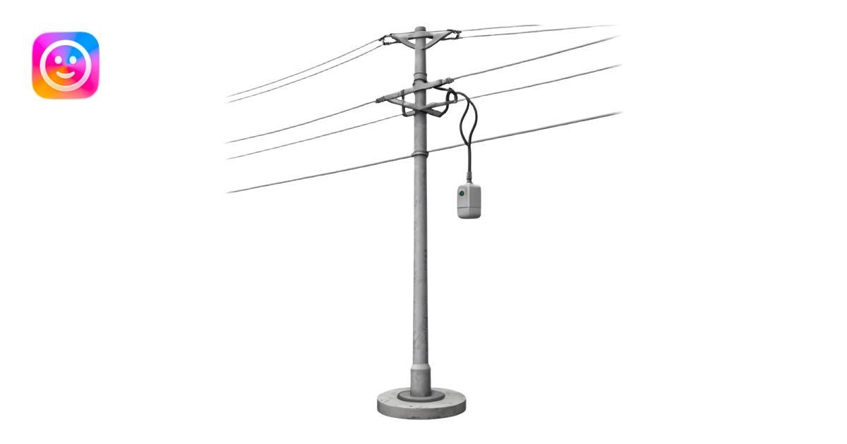 Electric pole with wiers emoji | AI Emoji Generator