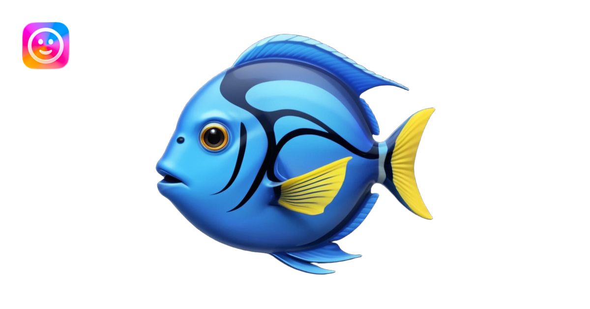 blue tang fish in an aquarium emoji | AI Emoji Generator